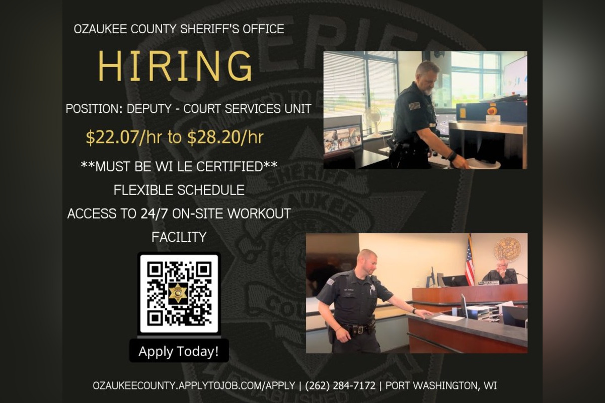 Ozaukee County Sheriff's Office Seeks Certified Officers for Court