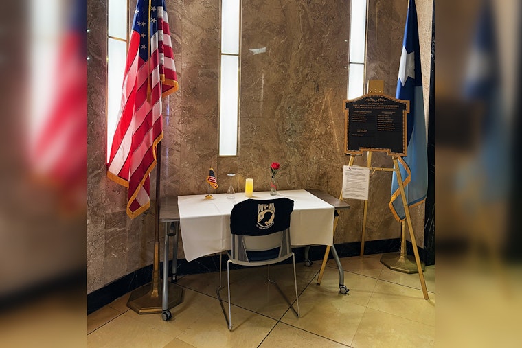 Ramsey County Courthouse Hosts Poignant Fallen Comrade Table Display