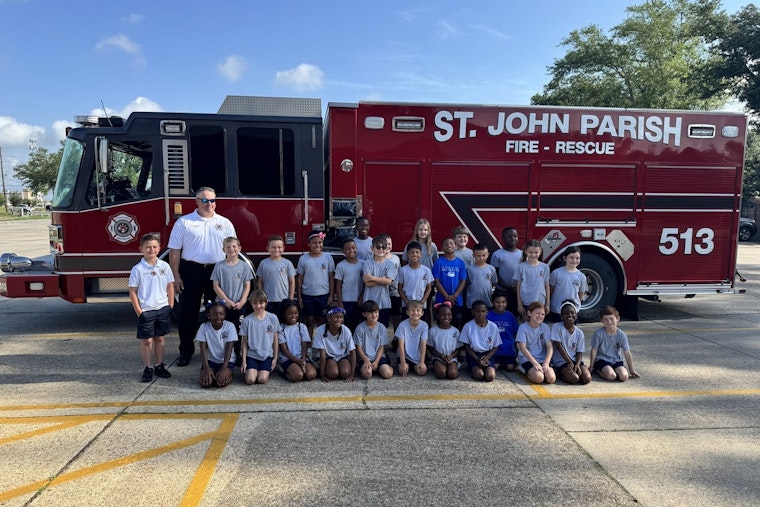 Young Honorary Fire Chief for a Day as St. John Parish Fire Department
