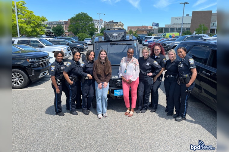 Boston Police's District B-2 Hosts Local High School Senior to Boost