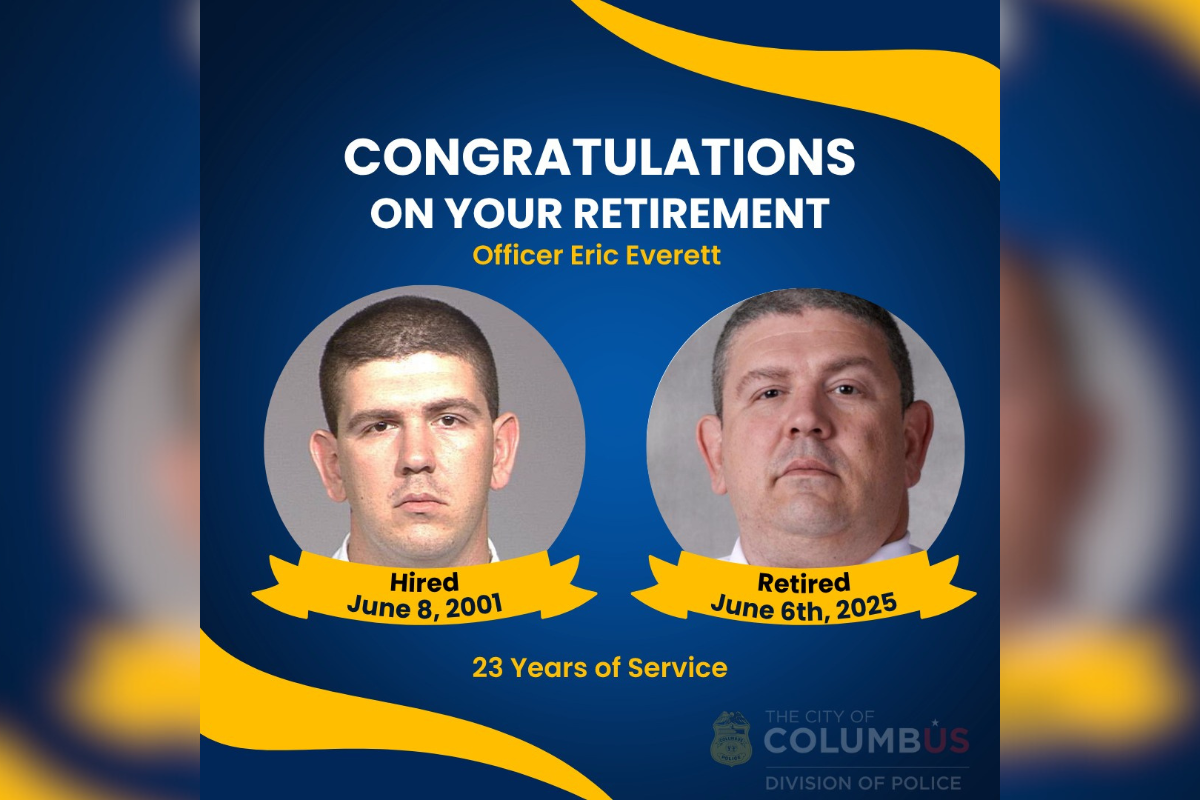 Columbus Officer Eric Everett Retires After 23 Years of Distinguished