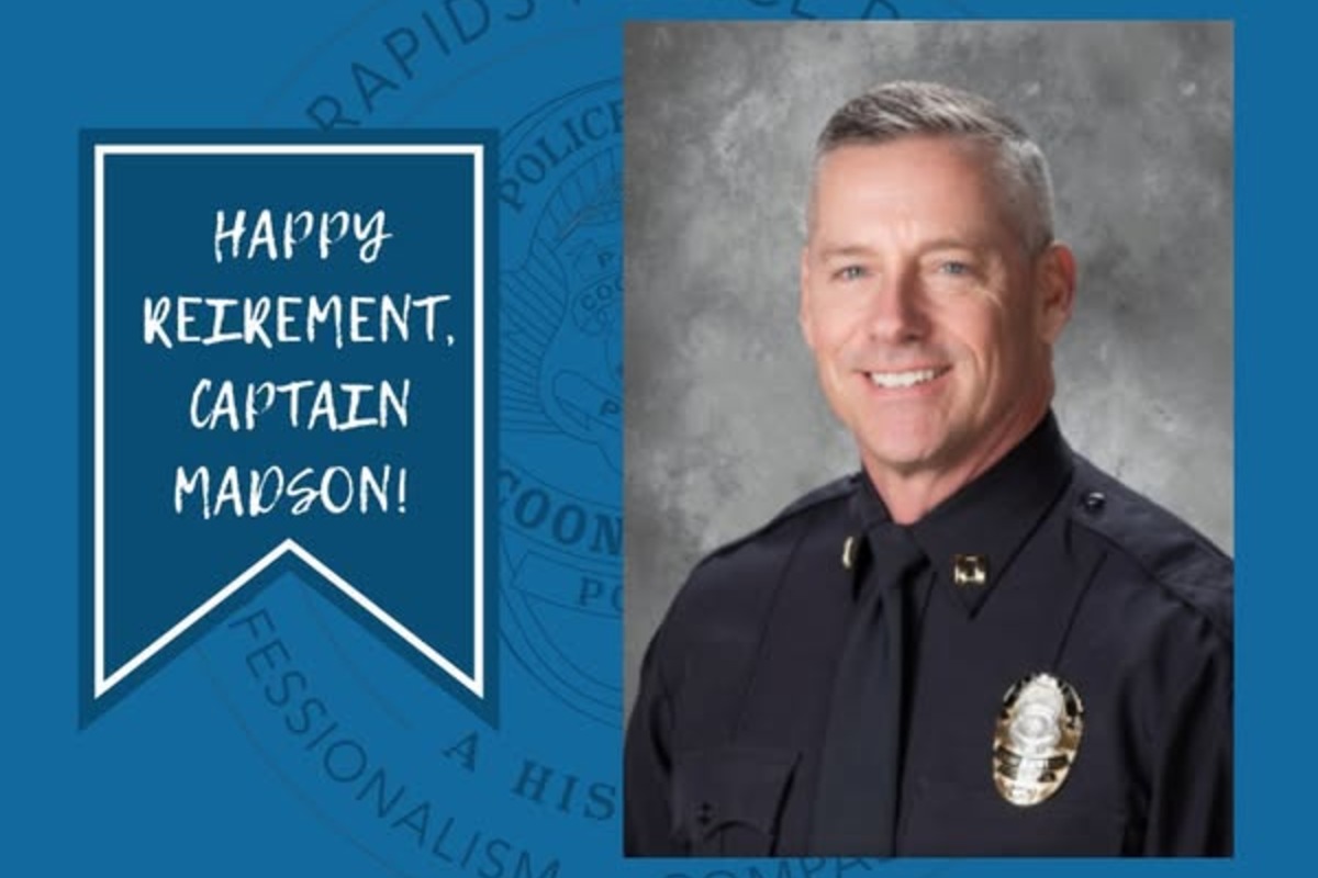 Coon Rapids Police Department Salutes Captain Brady Madson on His