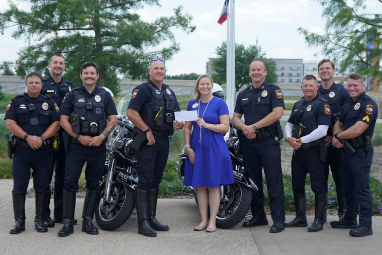 Grand Prairie Police Motor Unit Revs Up Support, Raising $5,500 for