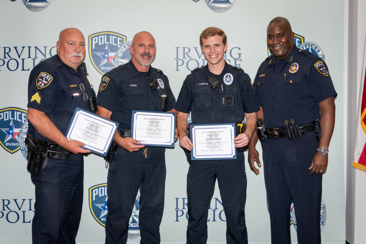 Irving Police Department Honors Over 40 Personnel at 2nd Quarter Merit