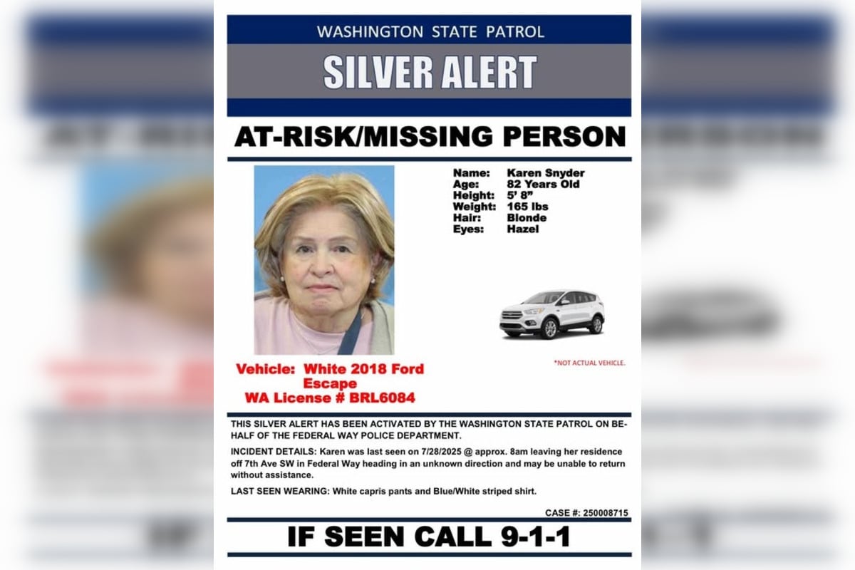Missing 82-Year-Old Federal Way Woman Found Safe, Police Thank