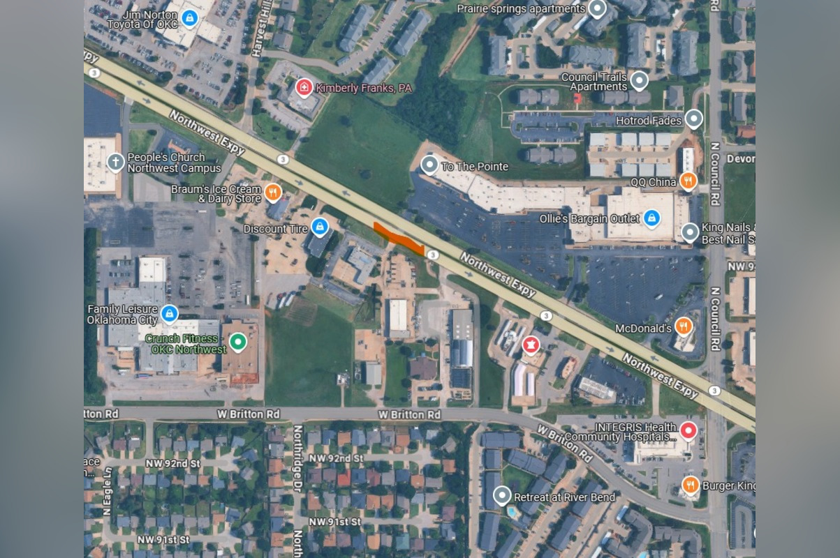 Oklahoma City Alert as NW Expressway Eastbound Lane Reduced Due to