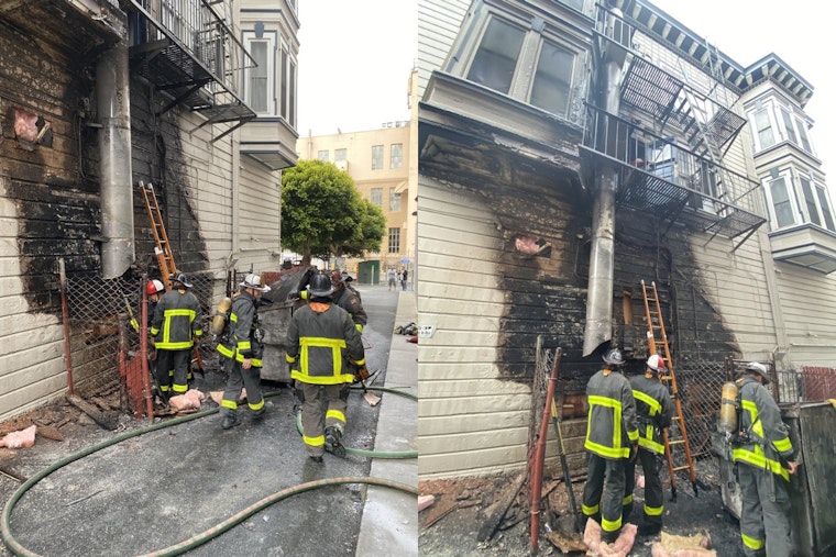 San Francisco Fire Department Battles 1-Alarm Blaze on Mission Street,