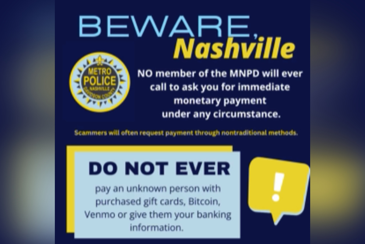 Nashville Residents Warned of 'Spoofing' Scam by Scammers Posing as