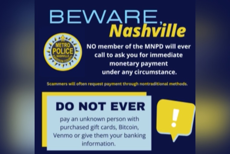 Nashville Residents Warned of 'Spoofing' Scam by Scammers Posing as