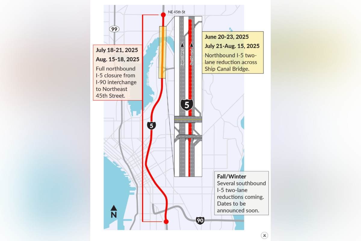 Seattle's I-5 Ship Canal Bridge Undergoing Major Summer Preservation