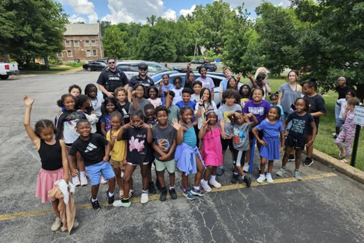 Webster Groves Police Engage with Youth at Freedom School Summer Camp