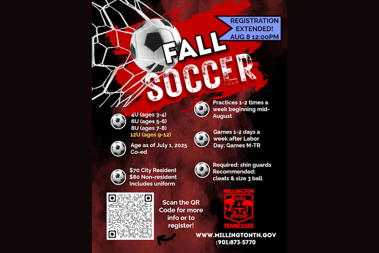 Millington Extends Fall Soccer League Registration Deadline, Calls for