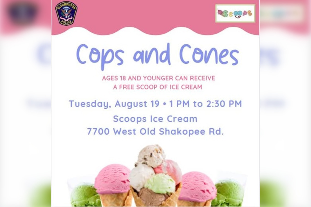 Bloomington Police to Host Final 'Cops and Cones' Event of the Season