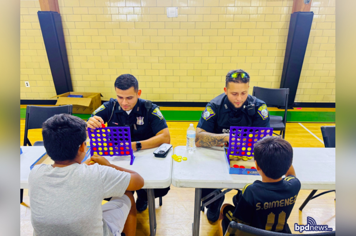 Boston Police Join East Boston YMCA Campers for a Day of Games and