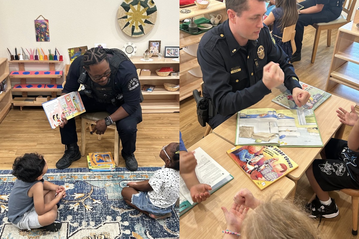Dallas Police Officers Engage in Pre-K Reading Initiative at Bezos