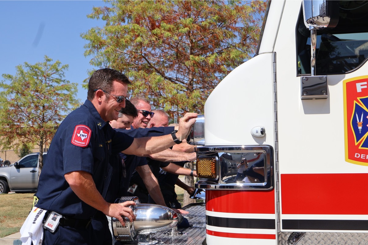 Frisco Celebrates Arrival of New Fire Engine with Traditional