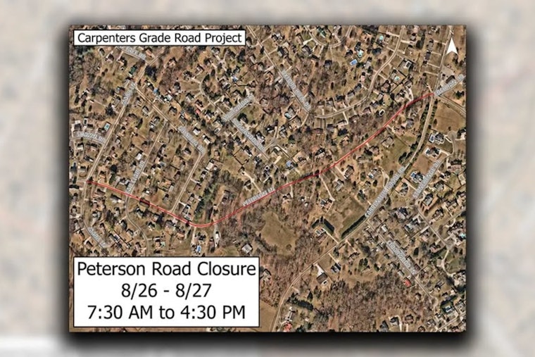 Peterson Lane Shut Down for Maryville Infrastructure Improvements