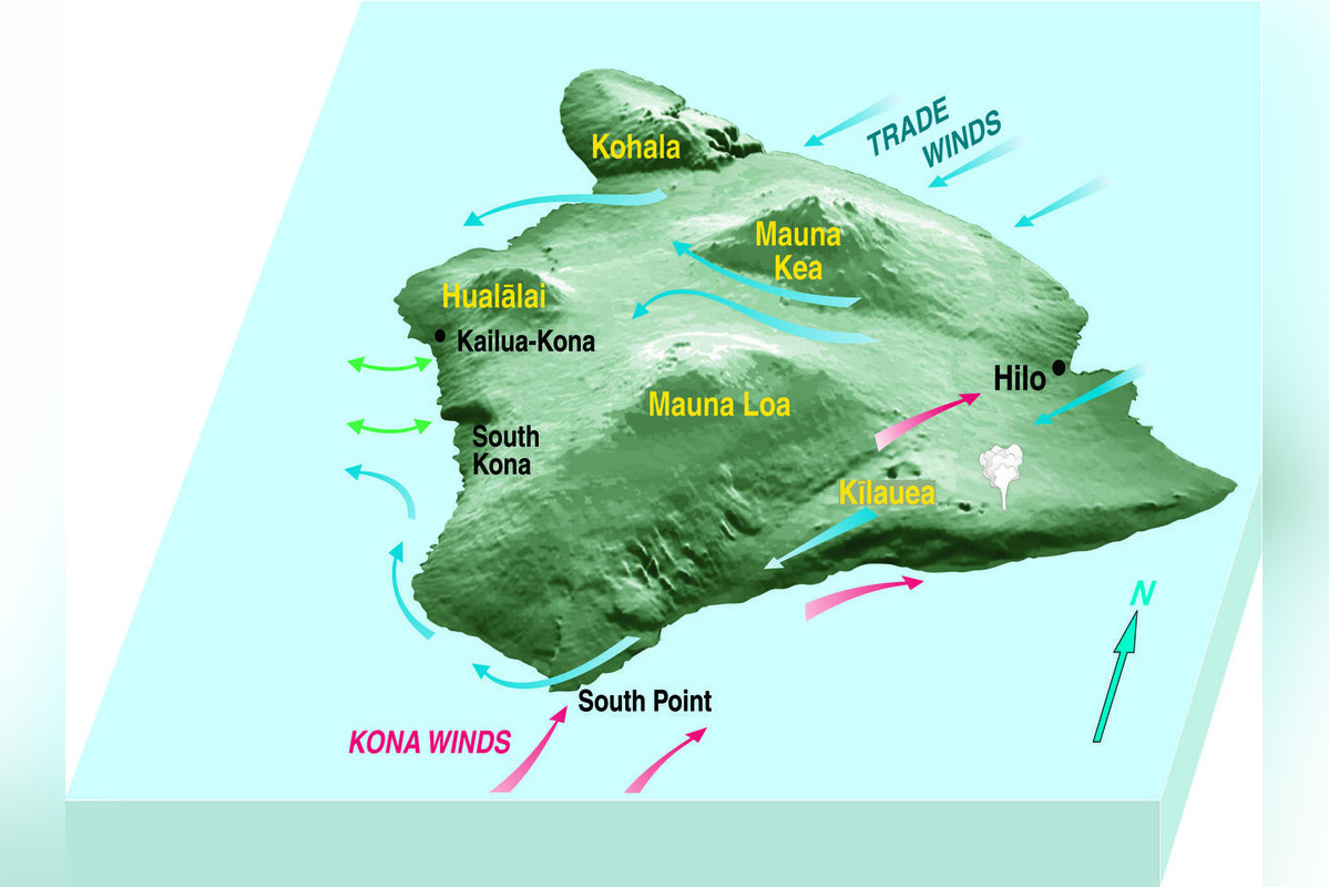 Trade Winds Return to Hawaii, Bringing Dryer Conditions and VOG Relief