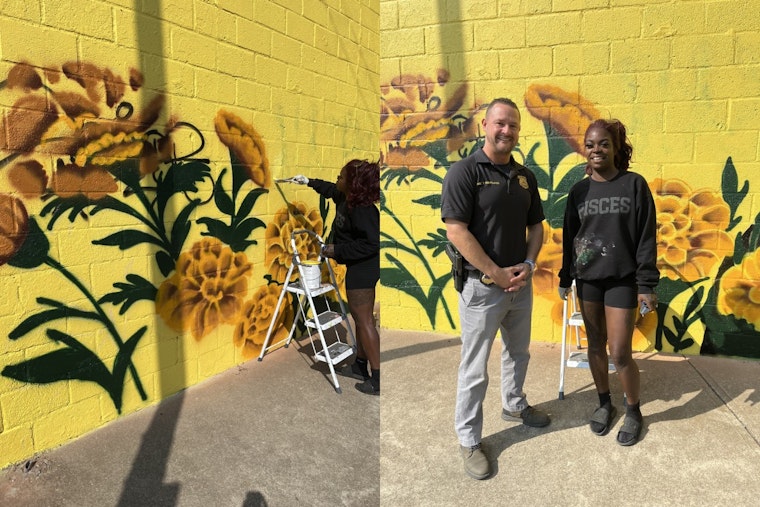 Cleveland Artist Stina Aleah Transforms Vandalized Wall into Inspiring