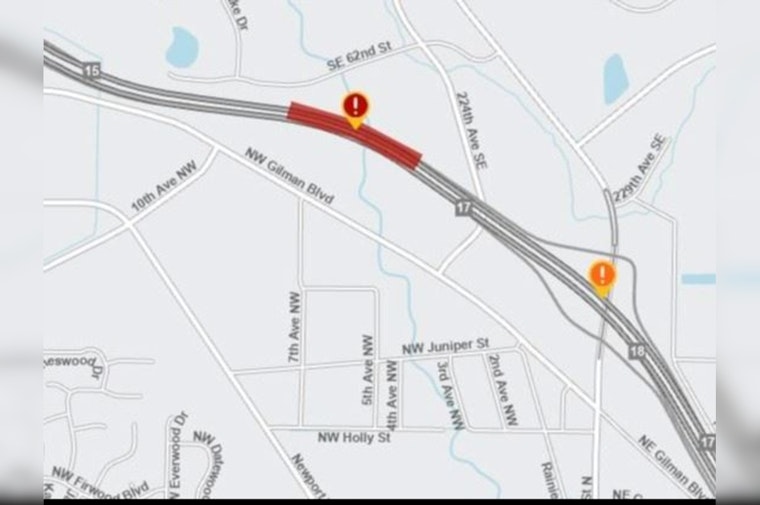 Issaquah's I-90 Westbound Lanes to Face Weekend Lane Closures for
