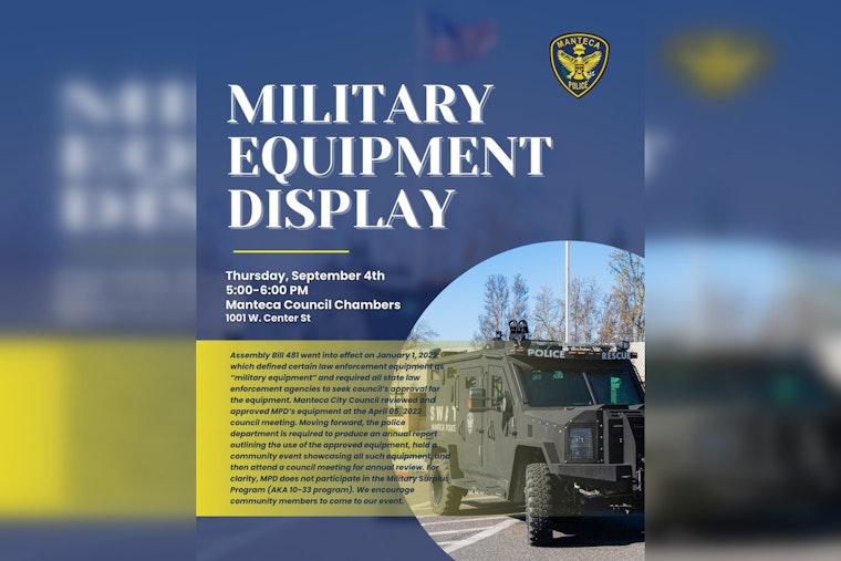 Manteca Police Department Hosts Public Showcase of Specialized