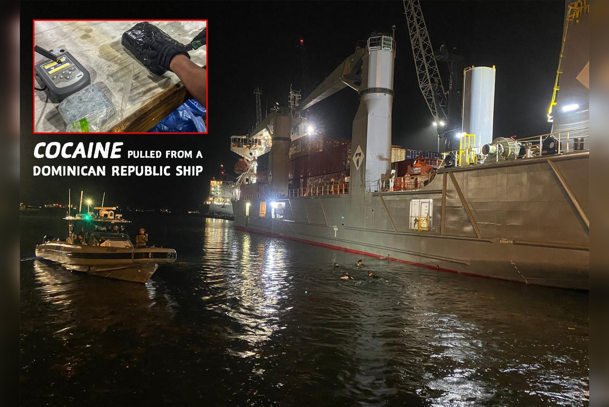Miami Border Patrol Agents Seize Cocaine Bundle Hidden Under Ship from