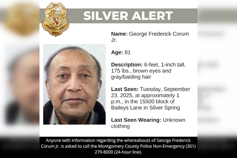 Montgomery County Police Issue Silver Alert for Missing 81-Year-Old