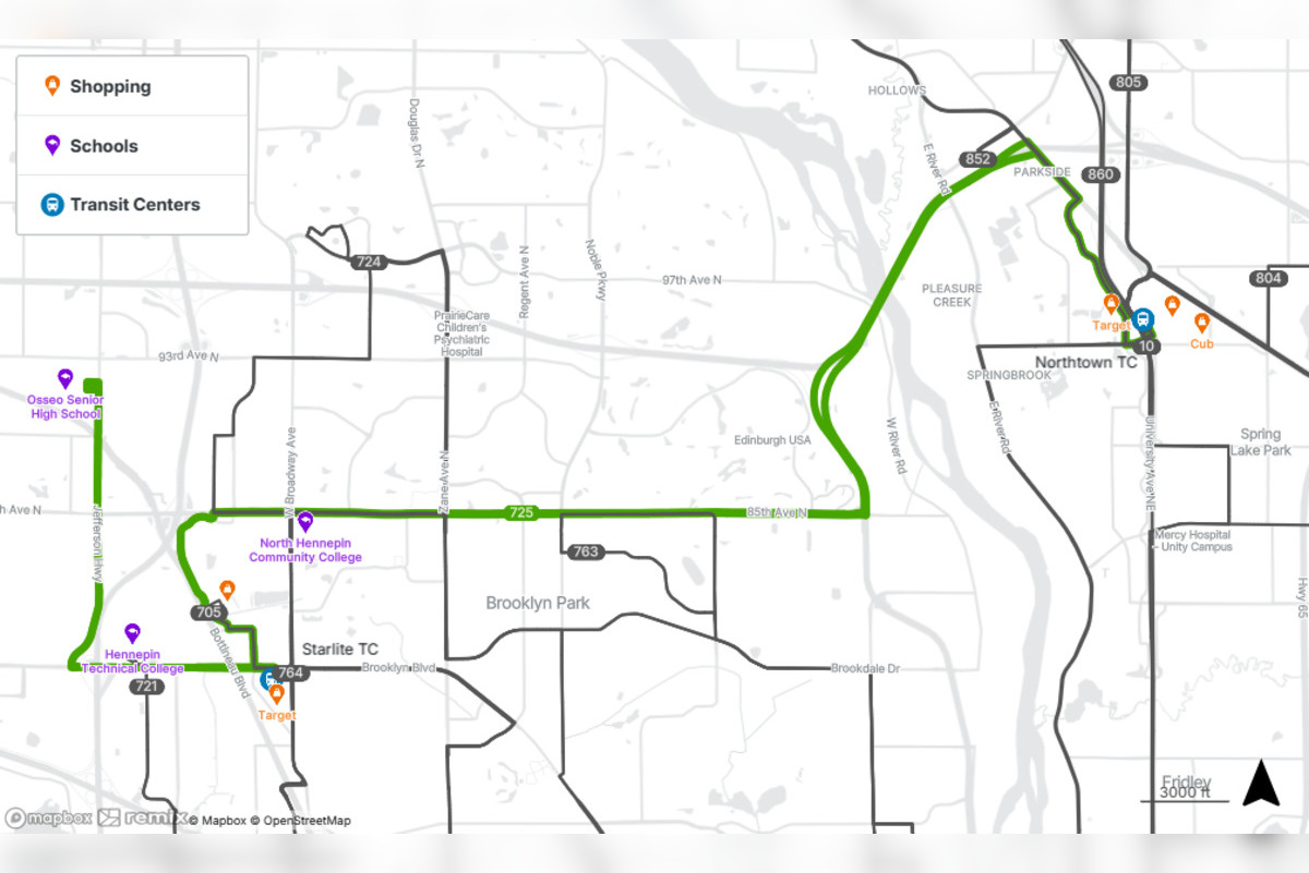 New Crosstown Bus Route 725 to Connect Osseo, Brooklyn Park, Coon