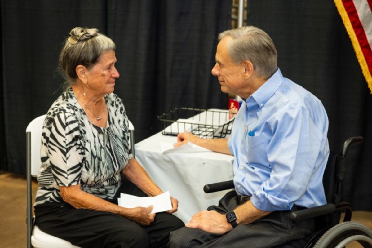 Texas Governor Greg Abbott Delivers Aid to Concho Valley Flood Victims