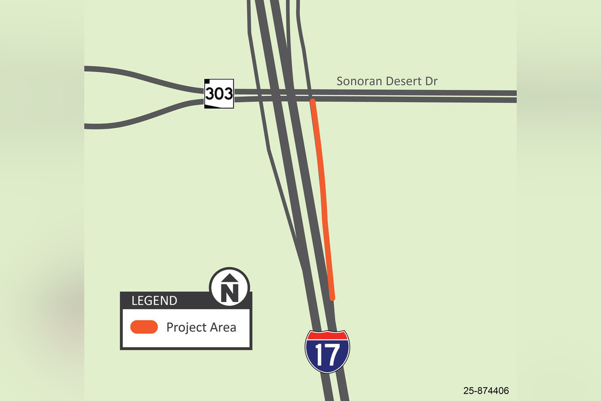 Weekend Detour Alert as I-17 Off-Ramp to Loop 303 in North Phoenix