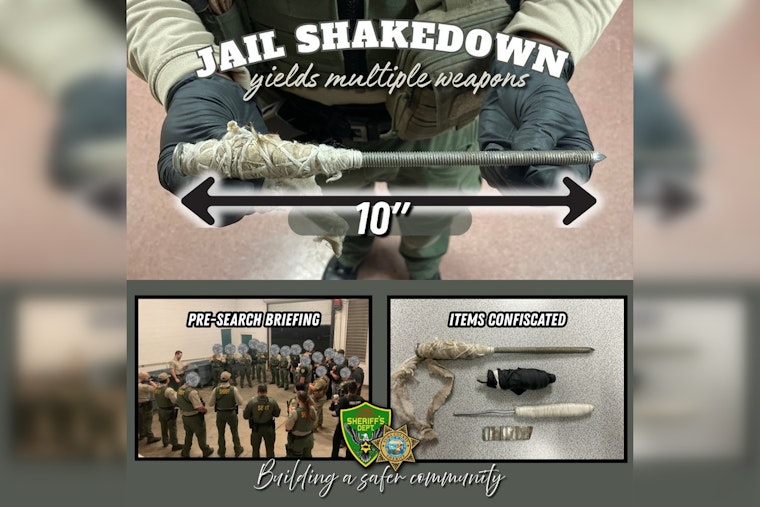 Yuba County Jail Sweep Uncovers Homemade Weapons, Officials Emphasize