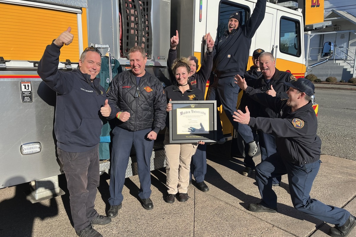 Bremerton Fire Department's Own Navigator Rachelle Celebrates Master's