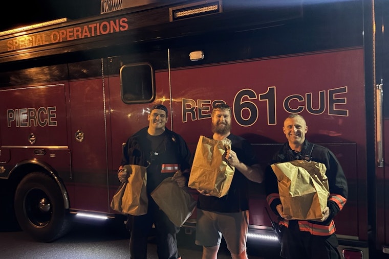 Central Pierce Fire & Rescue Crew Delivers Groceries Post-Accident in