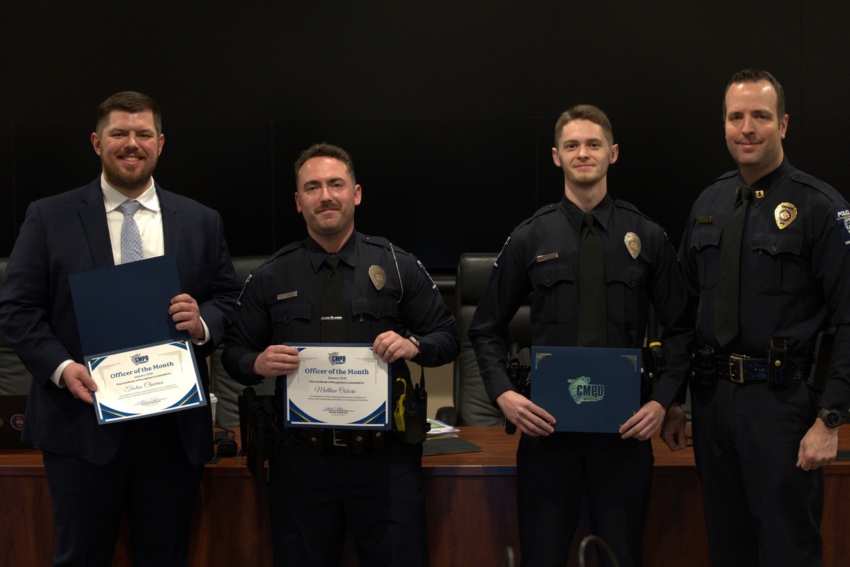 Charlotte-Mecklenburg Police Honor January's Employees of the Month