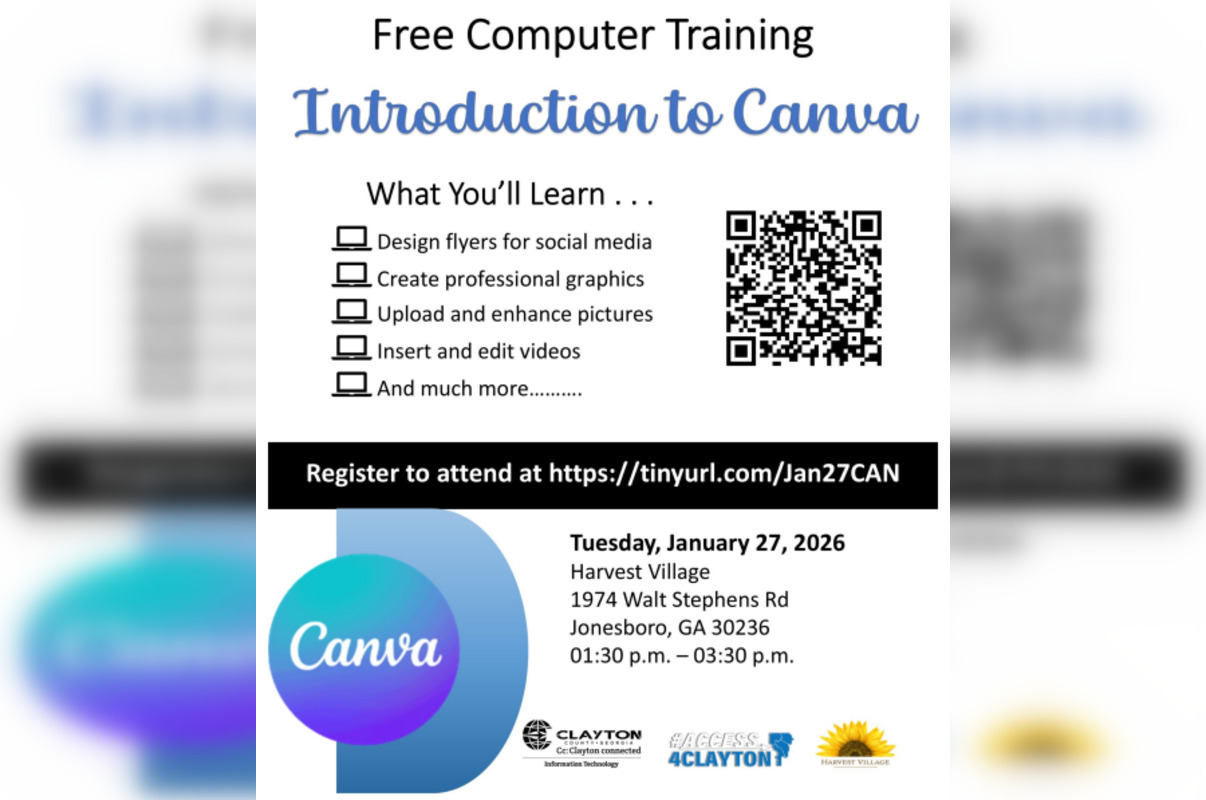 Clayton County Offers Free Canva Graphic Design Training to Boost