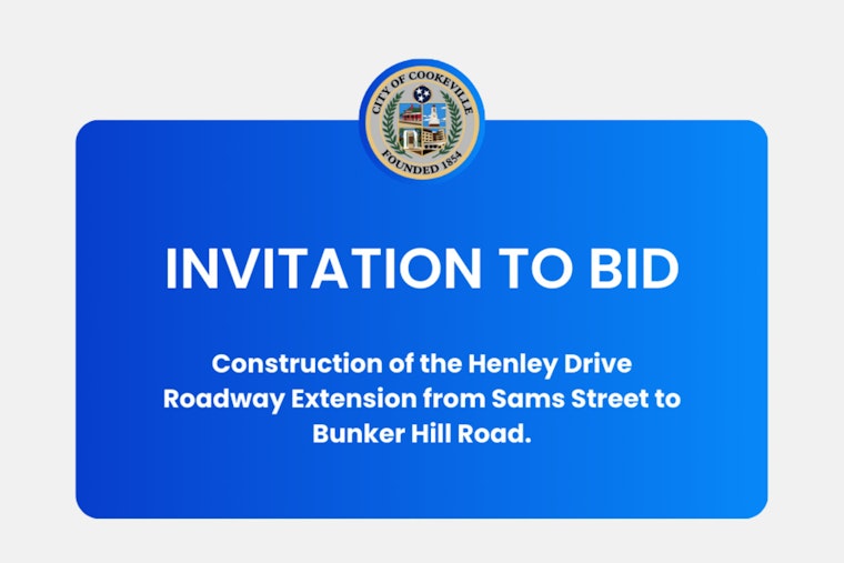 Cookeville Seeks Bids for Henley Drive Extension Project, Deadline