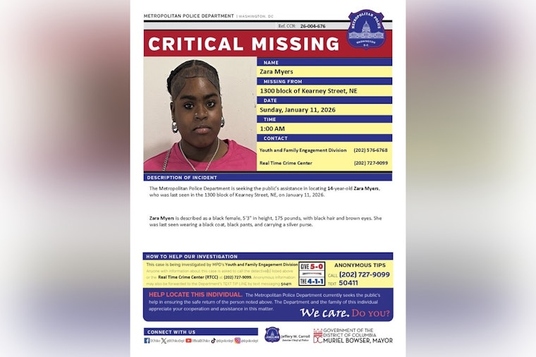 DC Police Seek Public's Help to Find Missing 14-Year-Old Zara Myers