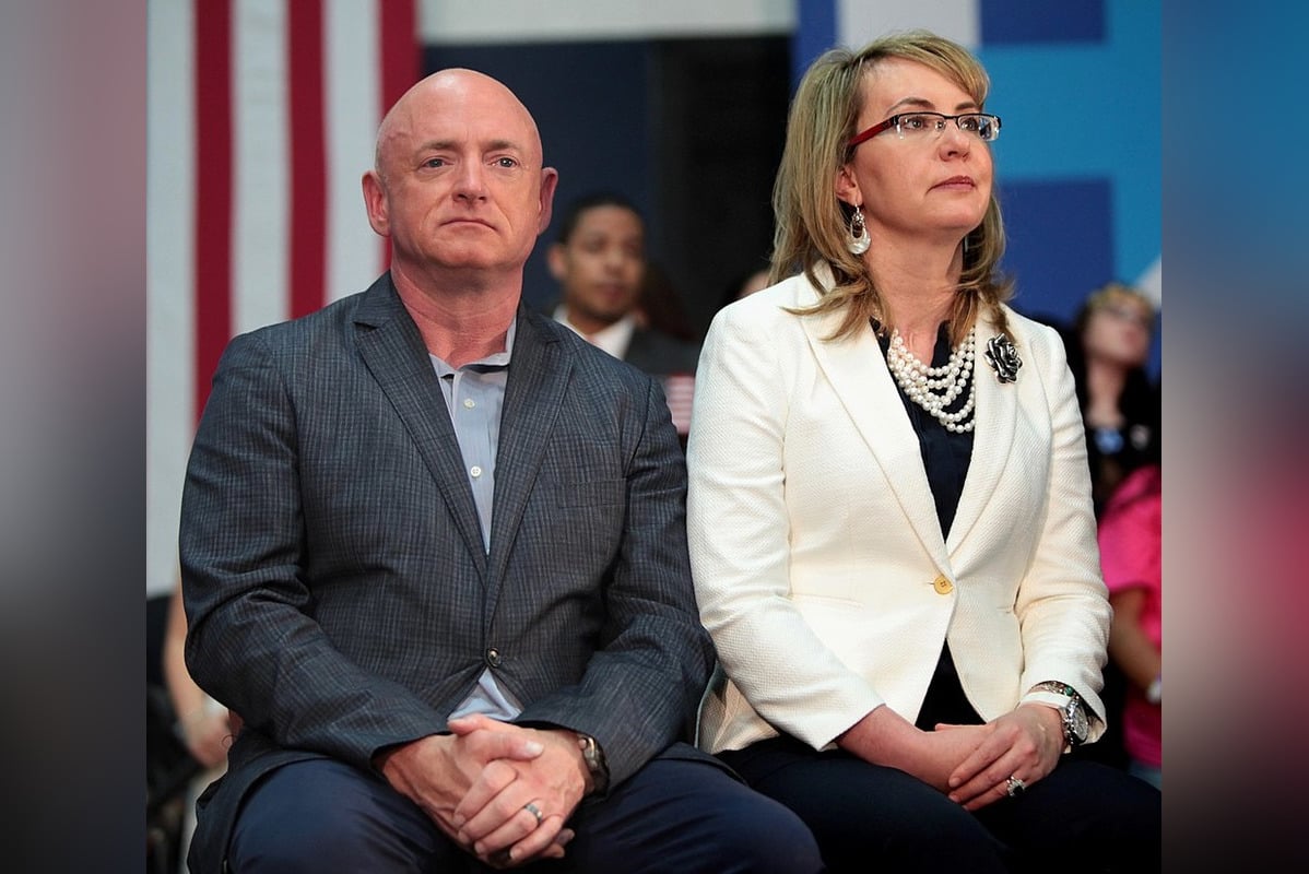 Former Congresswoman Gabby Giffords and Senator Mark Kelly Honor
