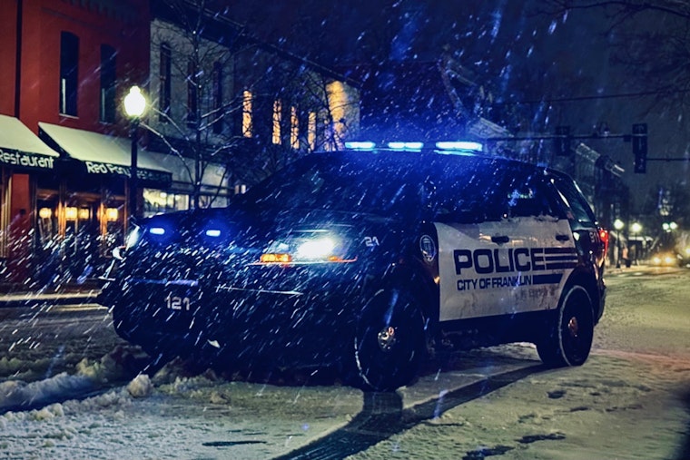 Franklin Police Urge Caution as Winter Storm Approaches Middle