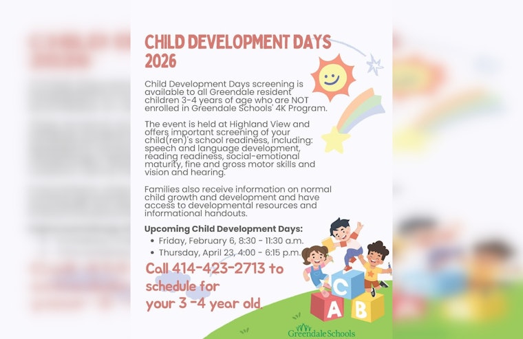 Greendale Public Health Department Launches Child Development Days to