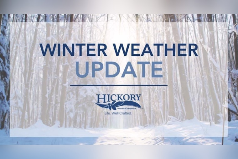 Hickory Adjusts Municipal Services Amid Snowfall with Reduced Hours