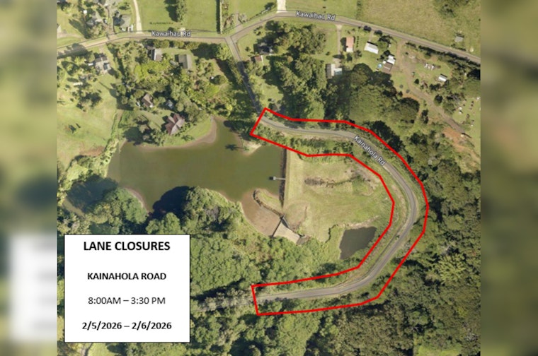 Kainahola Road Guardrail Repairs to Cause Lane Closures on Feb 5-6,
