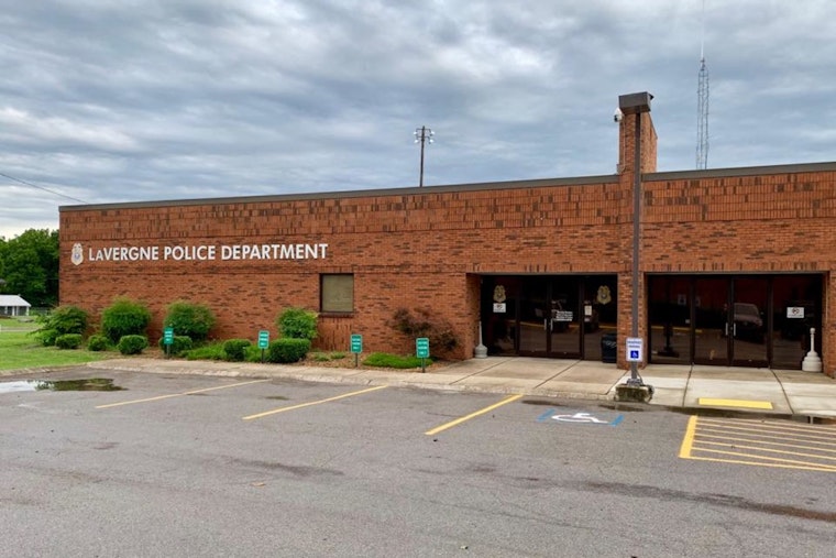 La Vergne Police Officers Don Commemorative Badges for U.S. 250th