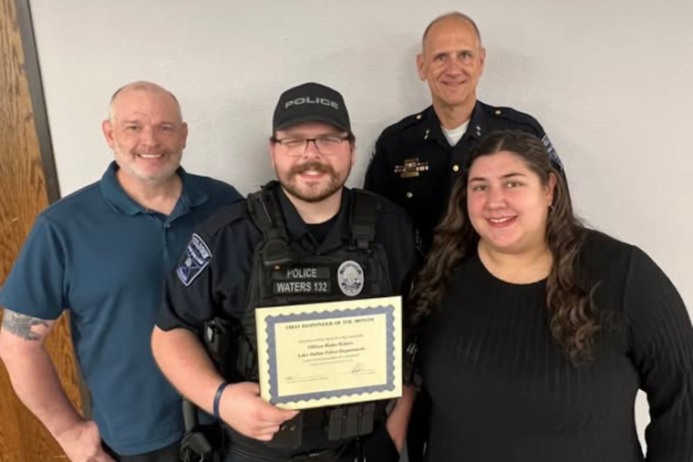 Lake Dallas Celebrates Officer Blake Waters as January First Responder