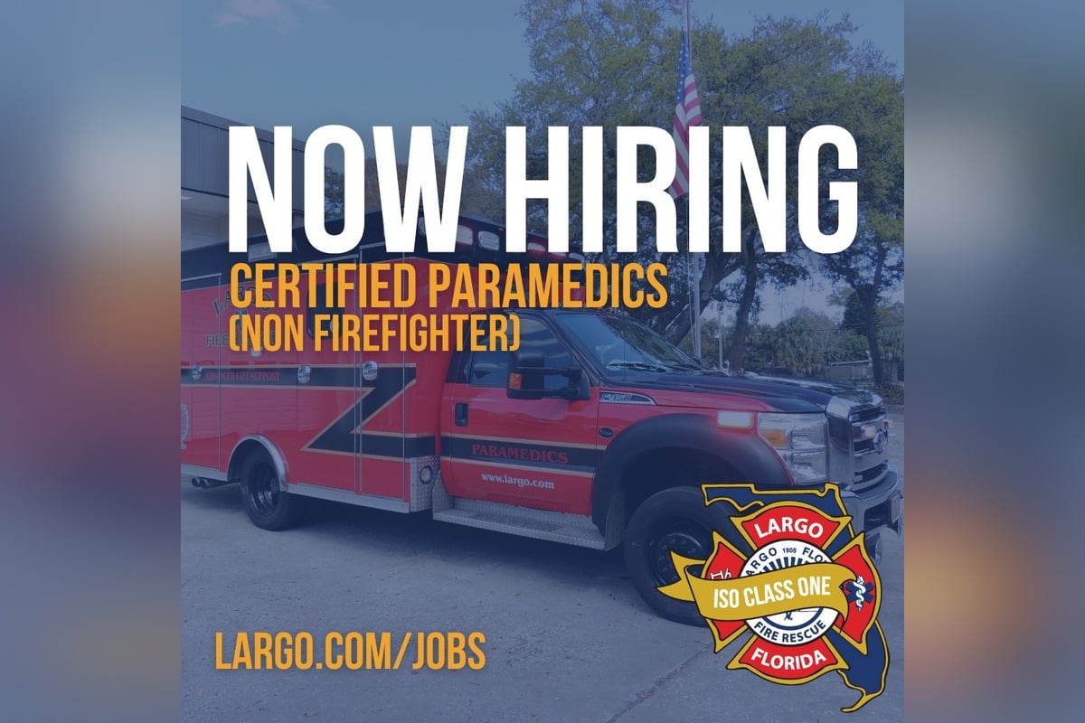 Largo Fire Rescue Seeks Skilled Paramedics, Offers Comprehensive