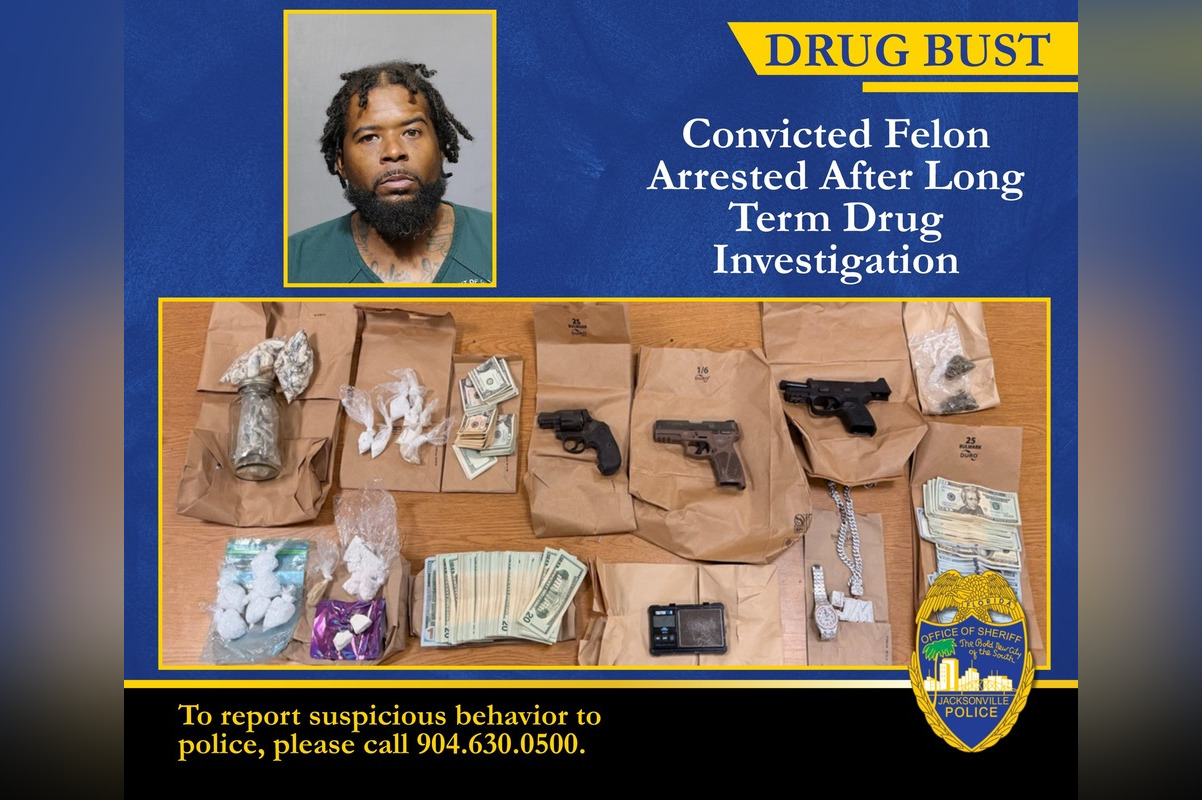 Local Convict Suspected of Trafficking Nabbed in Major Jacksonville
