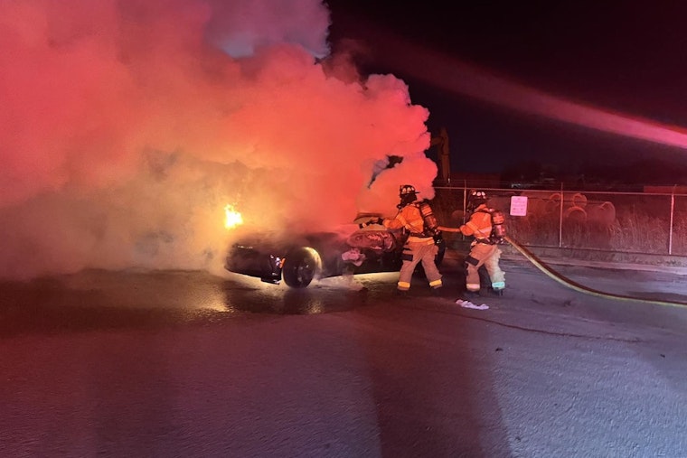 Murfreesboro Firefighters Douse Flames of Stolen Car in Late-Night