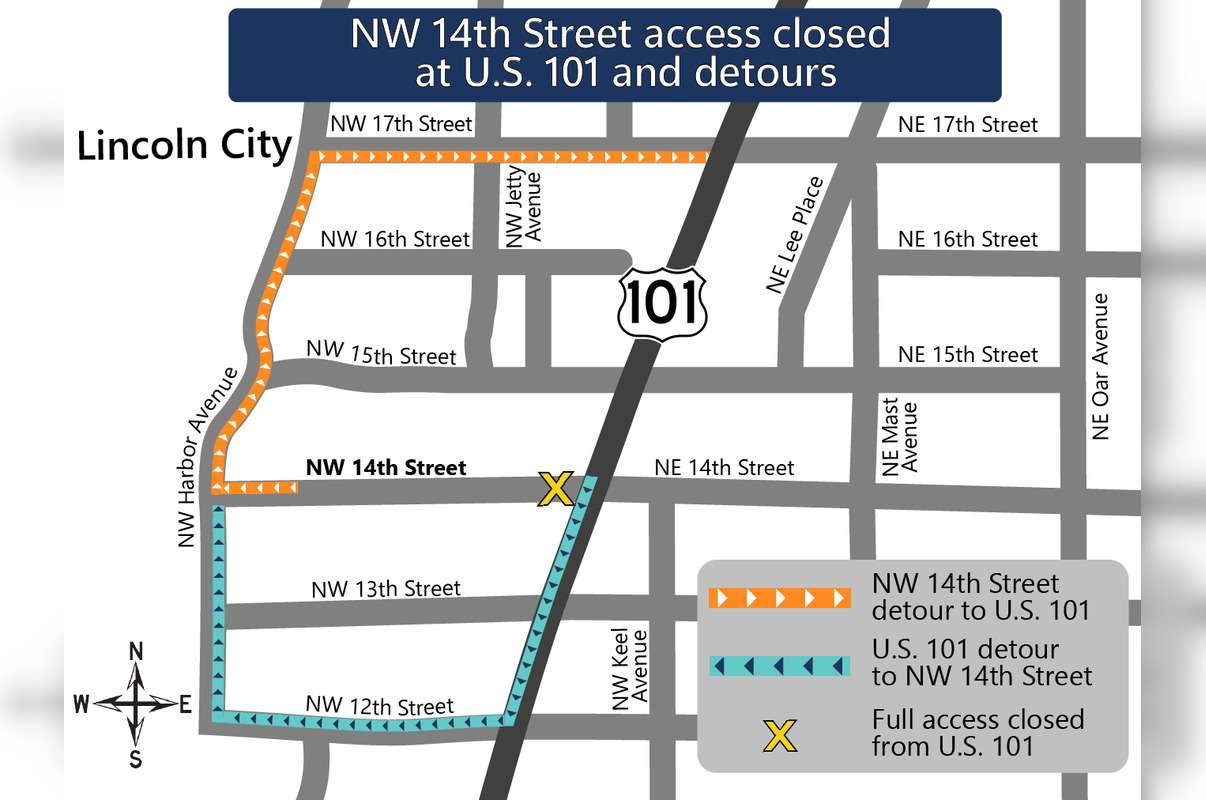 ODOT Announces NW 14th Street Closure in Lincoln City for ADA Curb