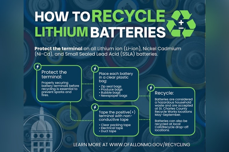 O'Fallon Officials Urge Proper Recycling of Lithium Batteries to