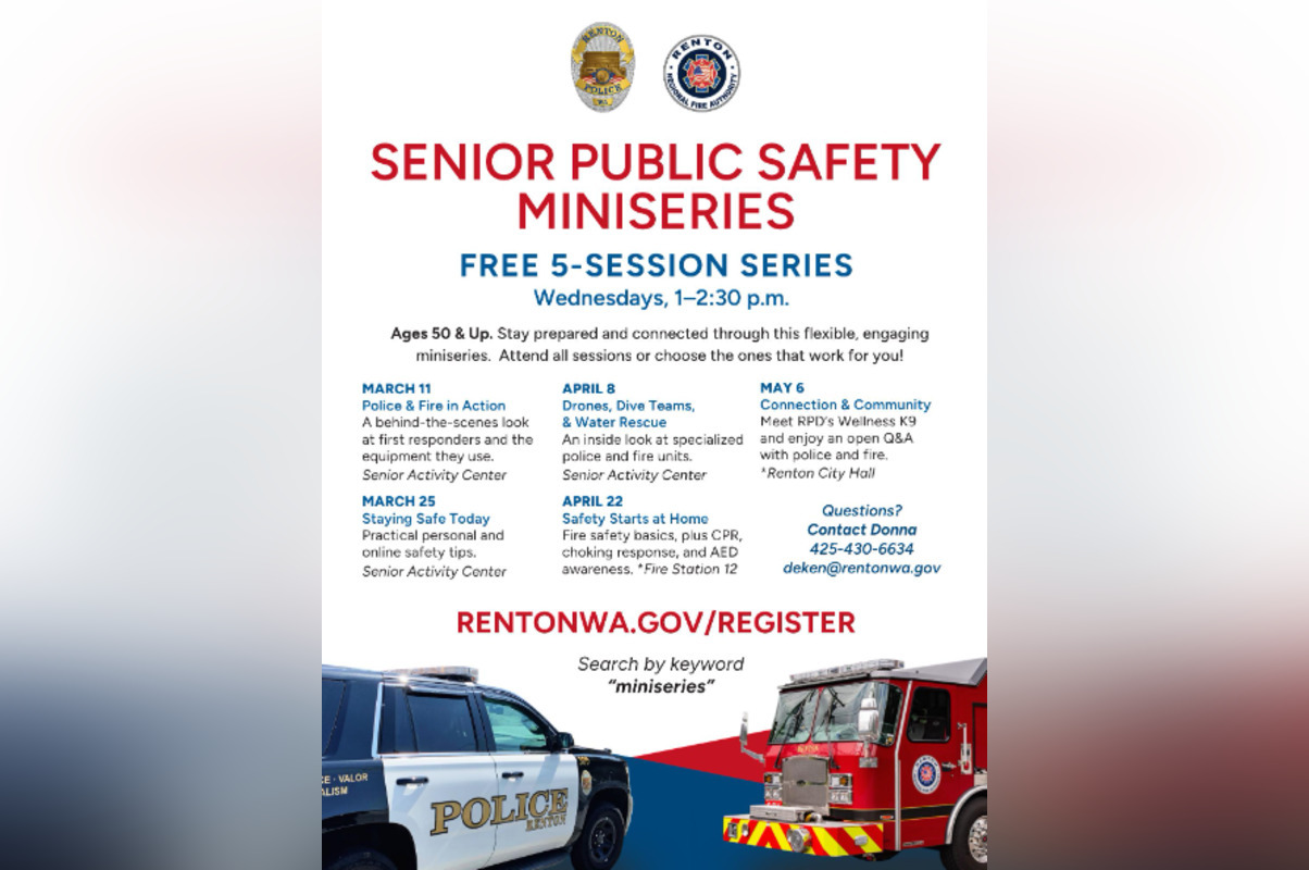 Renton Police Launch Free Senior Public Safety Miniseries to Educate